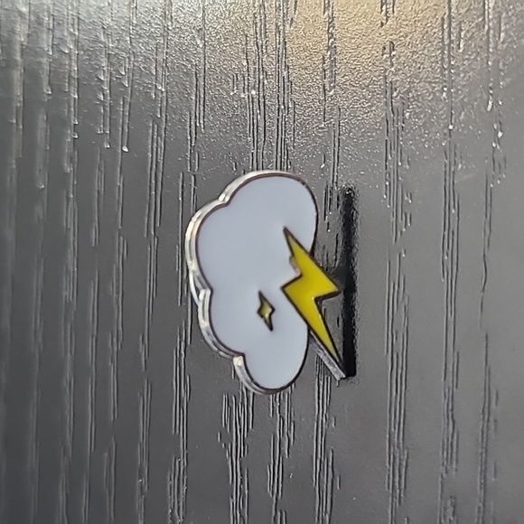 Source Unknown | Jewelry | Lightning Storm Cloud Enamel Pin | Poshmark